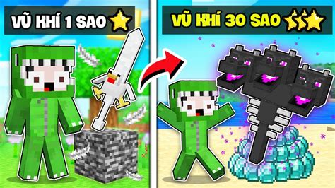 KHANGG BEDWARS THỬ THÁCH 24H NÂNG CẤP VŨ KHÍ 1 SAO VS VŨ KHÍ 30 SAO