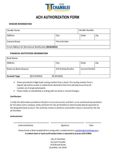 Fillable Online Ach Form Doc 2 Fax Email Print PdfFiller