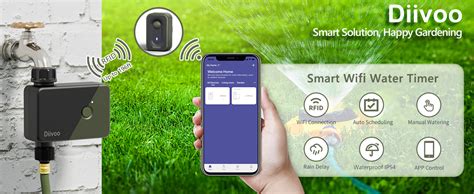 WiFi Water Timer With RFID Technology Diivoo Smart Water Timers For