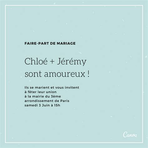 Mise à jour 94 imagen formule originale pour un mariage fr