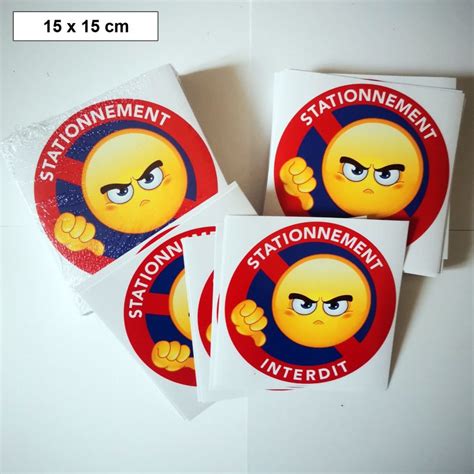 Stickers interdit de stationner difficiles à décoller Dissuasifs