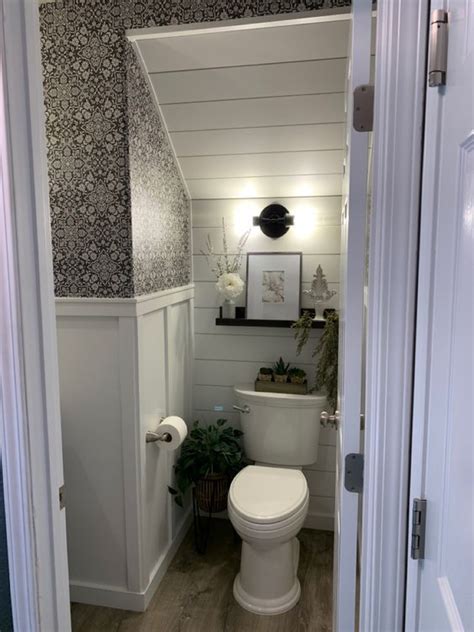 71 Small Yet Cool Under Stairs Powder Rooms Shelterness Bathroom