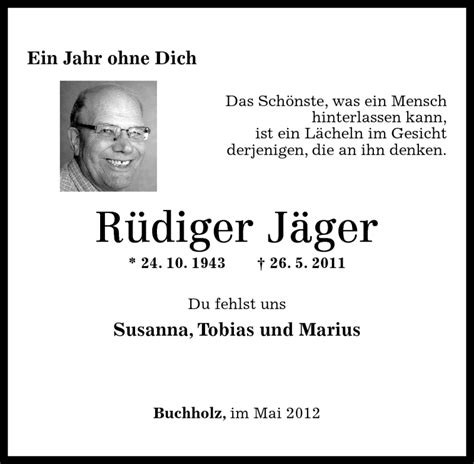 Traueranzeigen Von R Diger J Ger Rz Trauer De