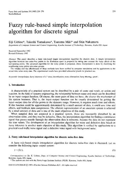 pdf fuzzy rule based simple interpolation algorithm for discrete signal dokumen tips