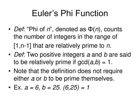 ppt cpsc 490 number theory primes factoring and euler phi function powerpoint presentation