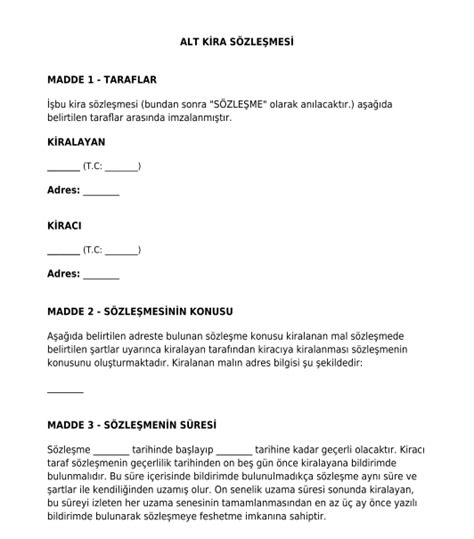 Alt Kira Anla Mas Online Rnek Ablon Word Ve Pdf