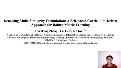 underline denoising multi similarity formulation a self paced curriculum driven approach for