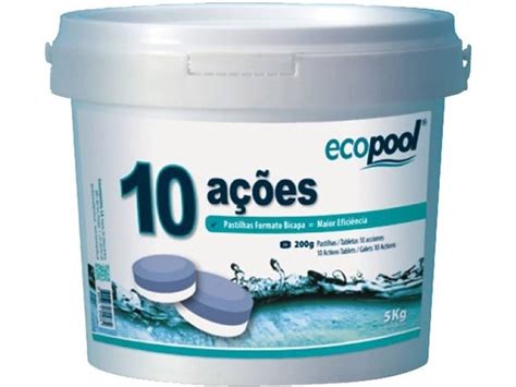 Piscina ECOPOOL Cloro 10 Ações Tableta r Bicapa 5kg 200g Worten pt