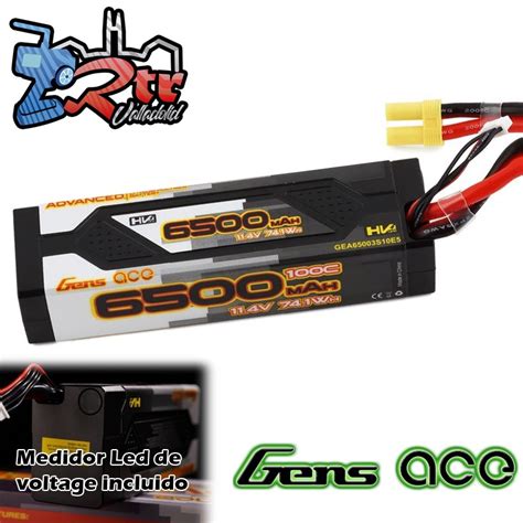 Gens Ace LiPo 6500mAh 11 4V 100C 3S1P IC5 Advanced Medidor De Carga