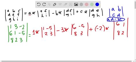 use the determinant theorems to find the value of…