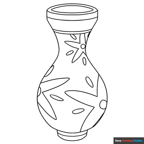 Vase Coloring Page Easy Drawing Guides