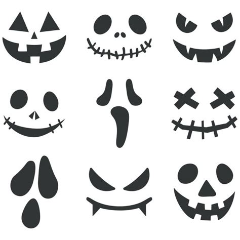 Jack O Lantern Faces Halloween Mini SVG Bundle