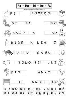 Completa Con Le Sillabe Di R Language Italian Grade Level PRIMARIA