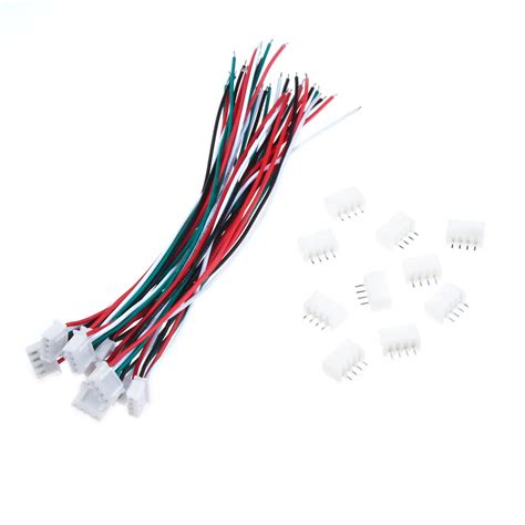 Juego de conectores de Cable eléctrico Mini Micro JST XH Conector de 4
