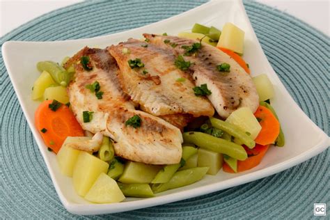 Peixe Grelhado Legumes Guia Da Cozinha