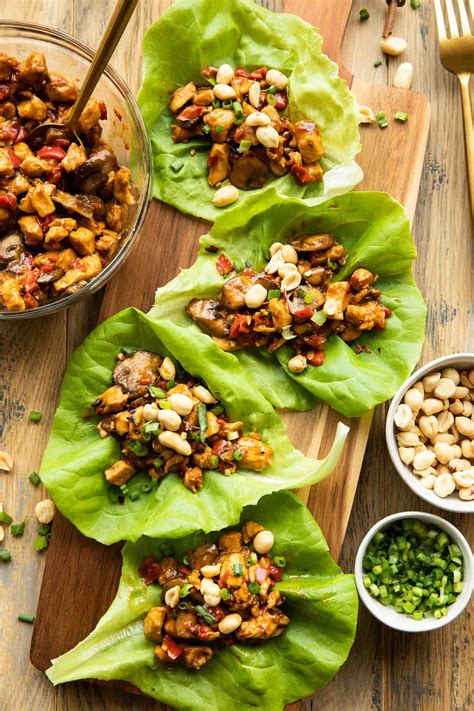 Healthy Thai Chicken Lettuce Wraps Jar Of Lemons