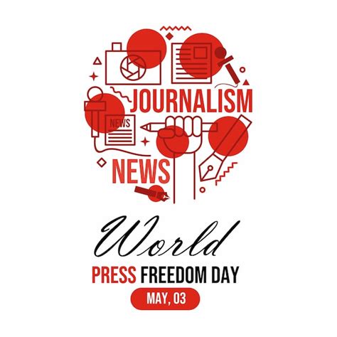 Dia Mundial De La Libertad De Prensa Vector Premium