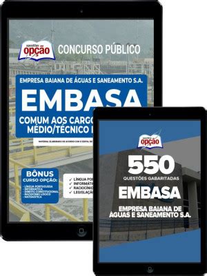 Combo Digital EMBASA Comum aos Cargos de Ensino Médio Técnico e Superior