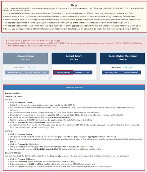 How To File Gstr Annual Return On Gst Portal