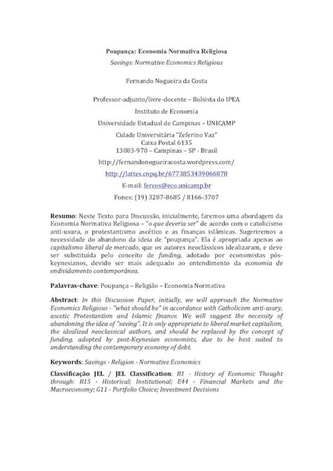 PDF Poupança Economia Normativa Religiosa PDF filelatimpara as