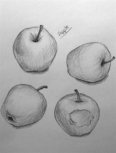 I Was Eating An Apple When I Decided To Sketch Different Angles Of The