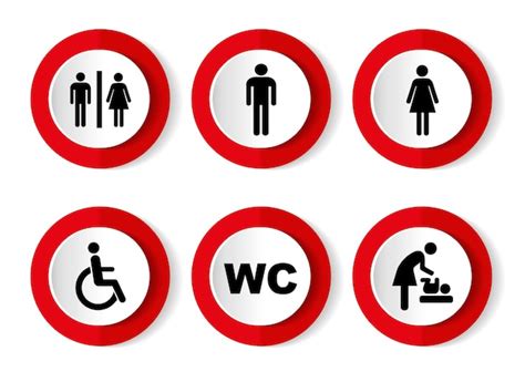 Icono de signo de wc símbolo de inodoro icono de vector de baño