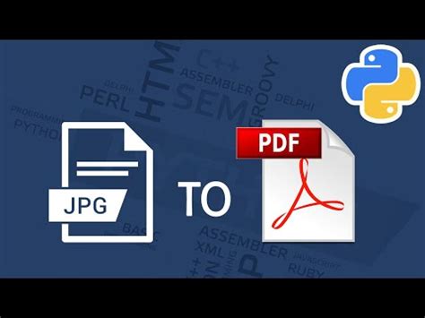 Convert Images To PDFs With Python YouTube