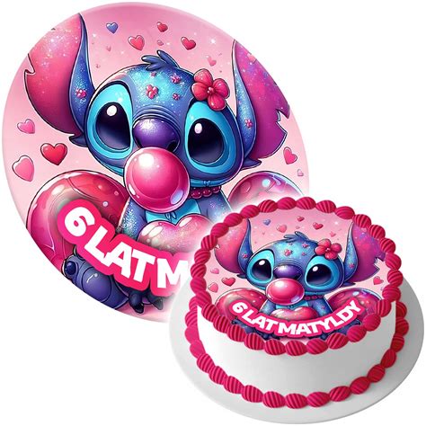 Op Atek Na Tort Lilo I Stich Stitch Tekst Tw J Napis