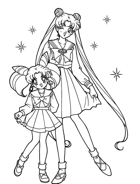 Sailor Moon And Chibiusa Ausmalbilder Adding Fun To Your Coloring Activity