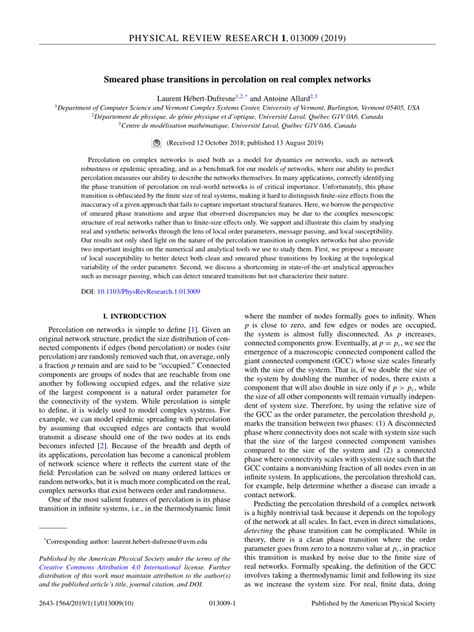 pdf smeared phase transitions in percolation on real complex networks