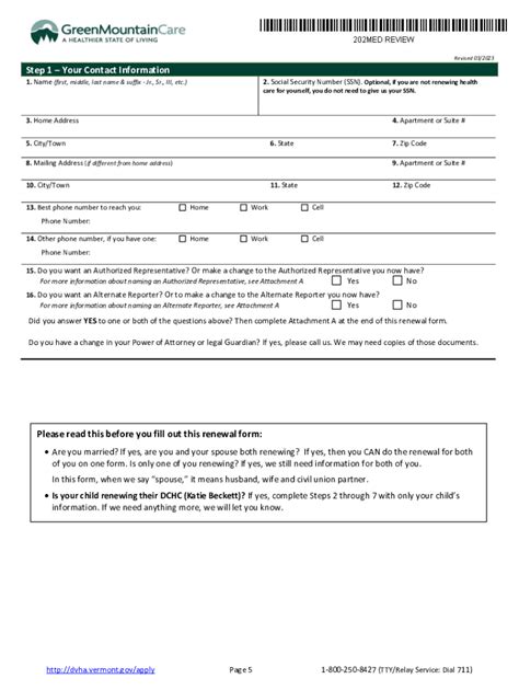 Fillable Online Dvha Vermont How To Renew Your Medical Coveragedhcf