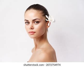 Pretty Woman Bare Shoulders Attractive Look Stock Photo 2032216652