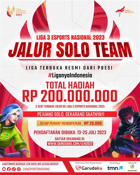 Liga Esports Nasional Buka Jalur Solo Team Kesempatan Emas Buat Pemain
