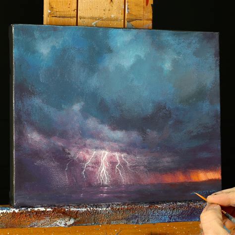 Acrylic Painting Lightning Beginner Painting