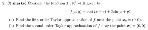 solved 2 3 marks consider the function f r2 → r given