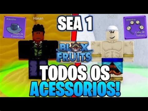Todos os itens acessórios e drops de blox fruits no Sea 1 episódio 2