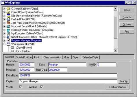 using winexplorer