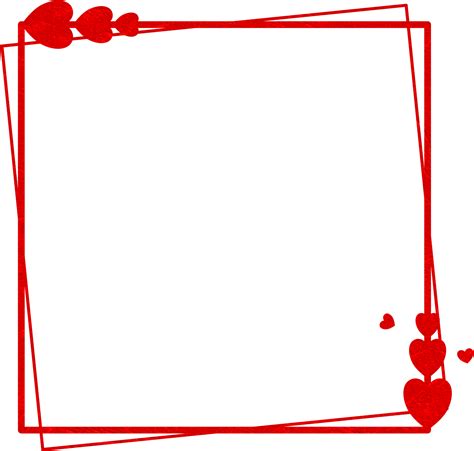 Red Texture Frame With Heart 18875850 PNG