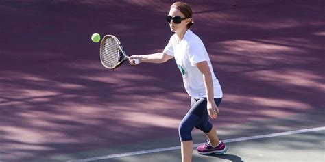 Natalie Portman Hits The Hard Court For A Tennis Match Natalie