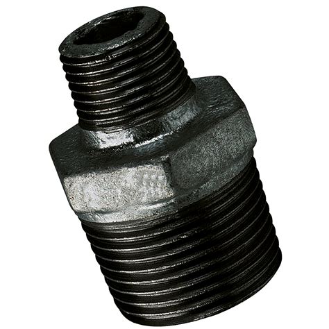 1 2 X1 4 BSPT MALE HEX NIPPLE BLACK Shepherd Hydraulics