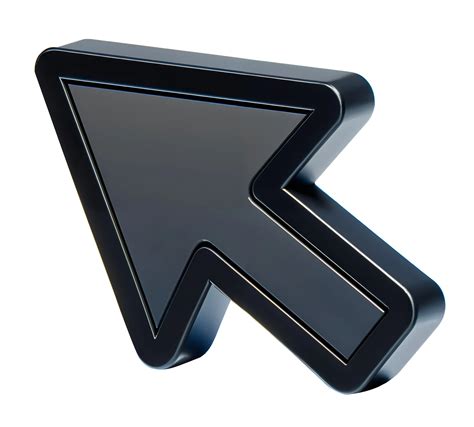 D Computer Mouse Cursor Arrow Icon Png