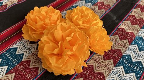 FLORES DE CEMPASÚCHIL CON PAPEL CREPE FaceCraft YouTube