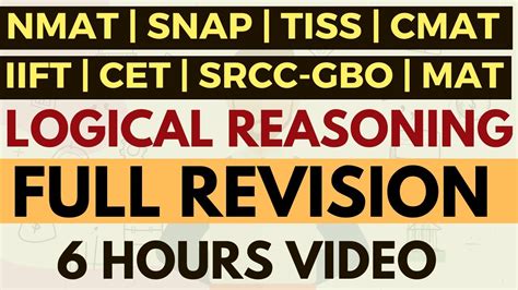 Complete Revision Of All Logical Reasoning Topics For MBA Exams SNAP