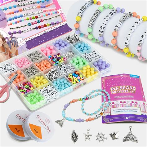 Sanlebi Enfants Bricolage Perles Set 2000 Pièces Bracelet Perle pour