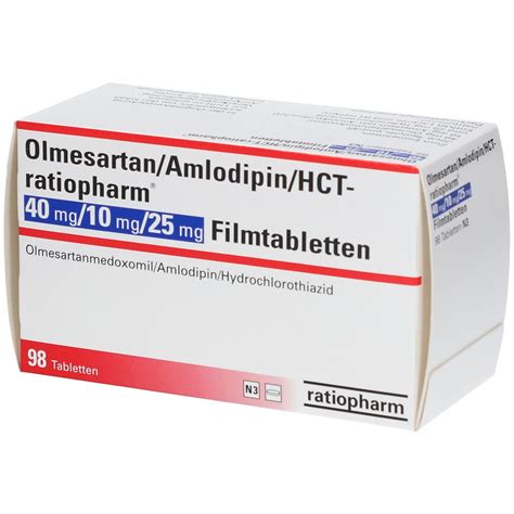 Olmesartan Amlodipin Hct Ratio Mg St Mit Dem E Rezept