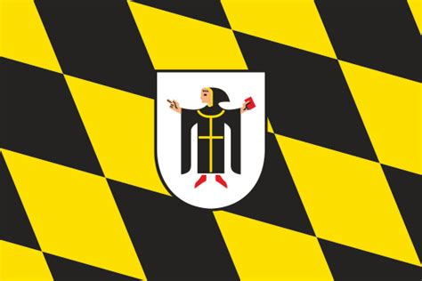 Flagge M Nchen Raute Mit Wappen
