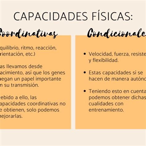 Arriba 101 Imagen Que Son Y Cuales Son Las Capacidades Fisicas