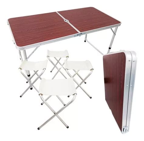Mesa Para Camping E Praia Tipo Maleta Dobr Vel Banquetas Frete Gr Tis