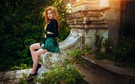 Wallpaper Sunlight Trees Women Outdoors Model Blonde Looking At