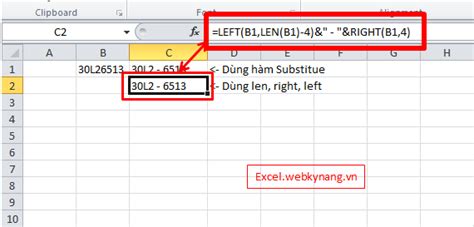 C Ch Ch N Th M K T V O Chu I Trong Excel Len Right Left Webkynang